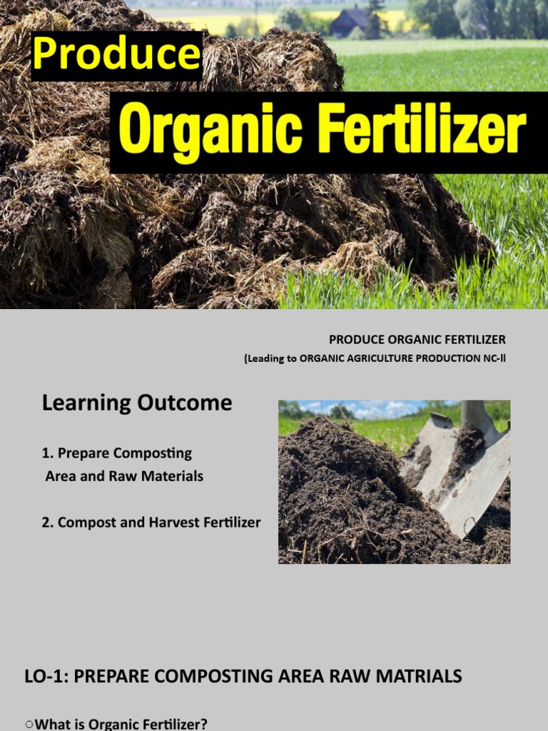 Organic Fertilizer New | PDF | Compost | Soil