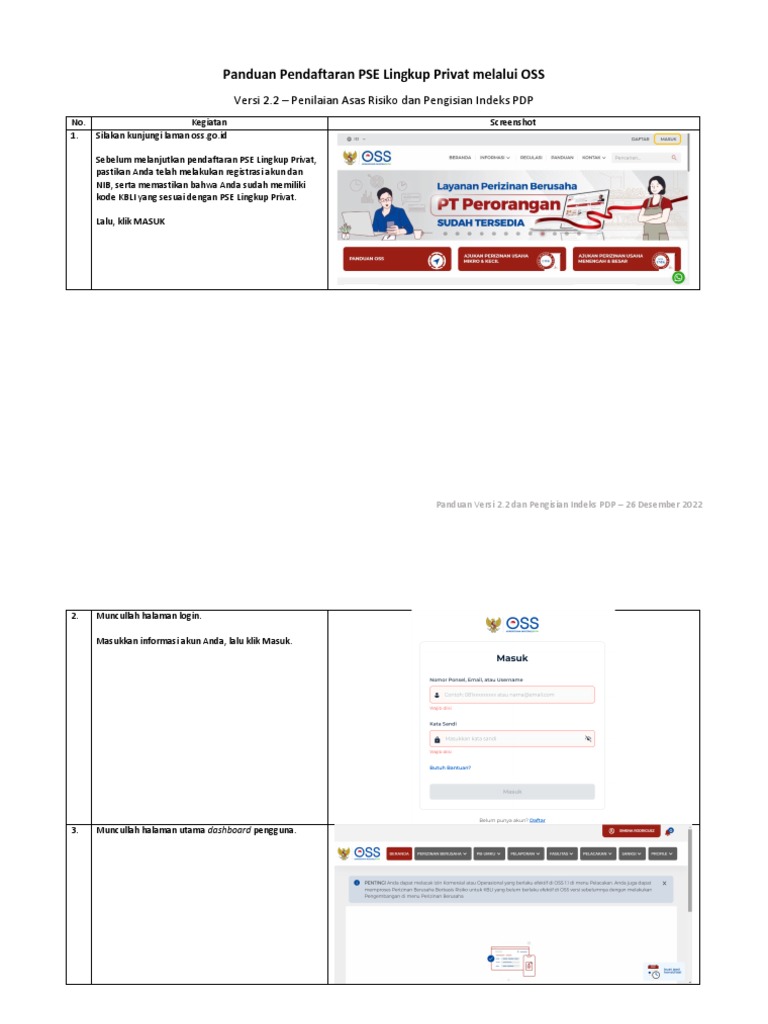 Panduan Pendaftaran PSE Kominfo | PDF
