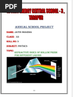 Physics Class 12 Project | PDF | Diffraction | Electrodynamics