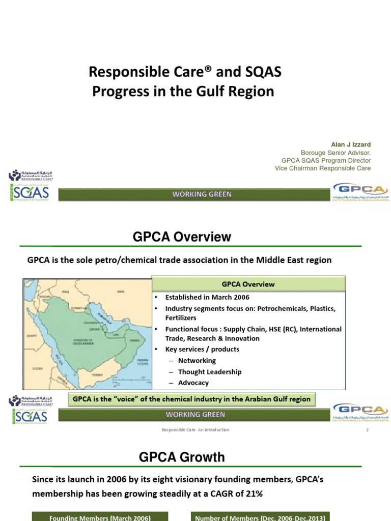 6 Alan Izzard Gulf SQAS Middle East and RC Progress | PDF | Gulf Cooperation Council