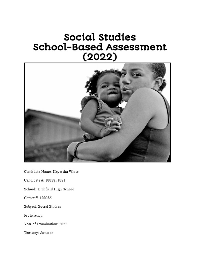 Social Studies K.white - SBA | PDF | Questionnaire | Welfare