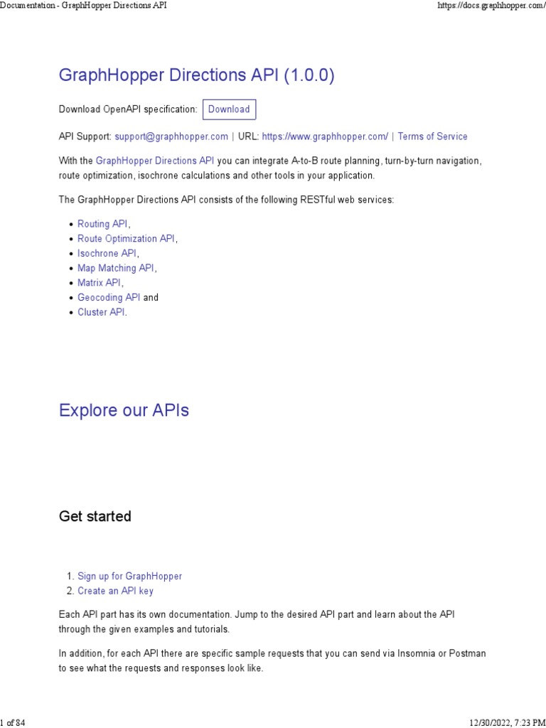 Documentation Graphhopper Directions Api Pdf Computing Software Engineering