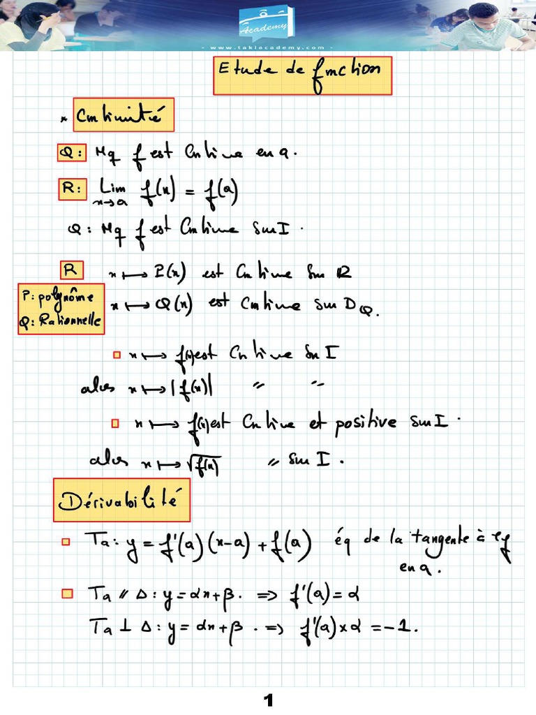 Résumé Etude de Fonction | PDF