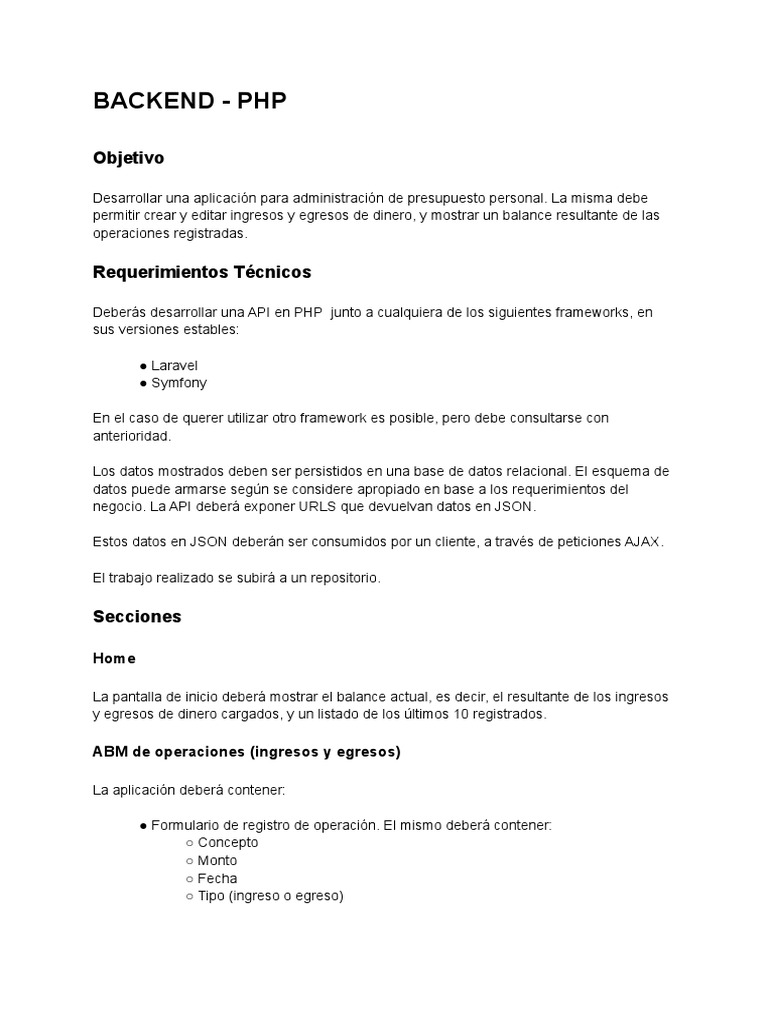 Backend - PHP | PDF | Php | Bases de datos