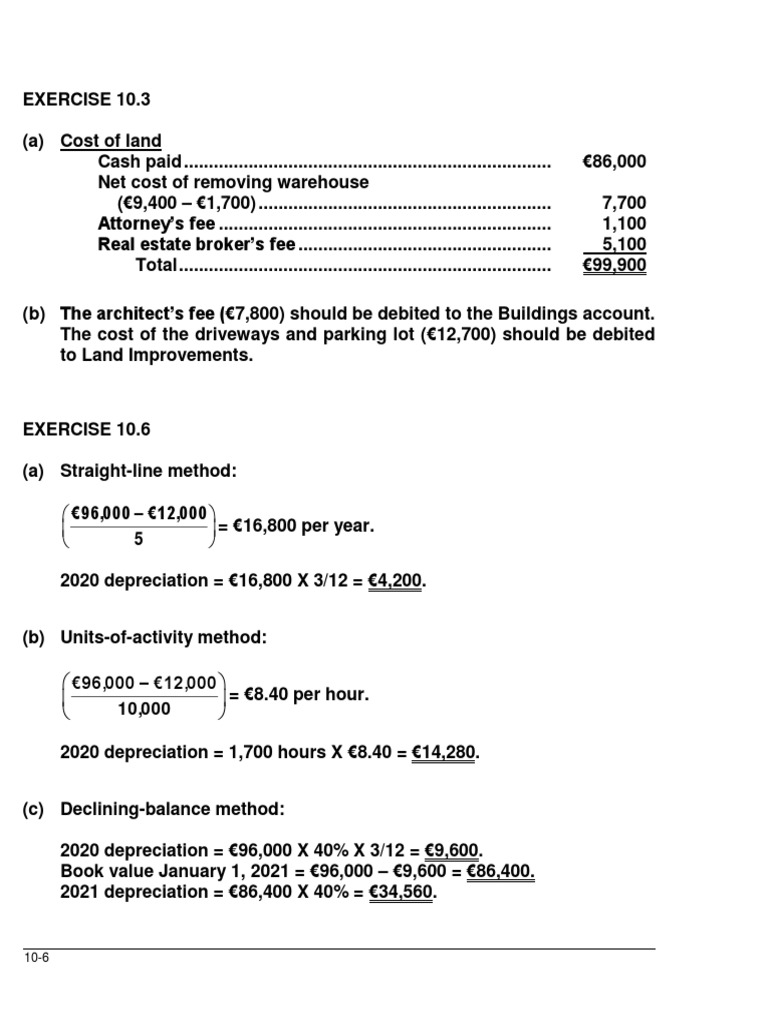 PPE Solution | PDF | Depreciation | Expense