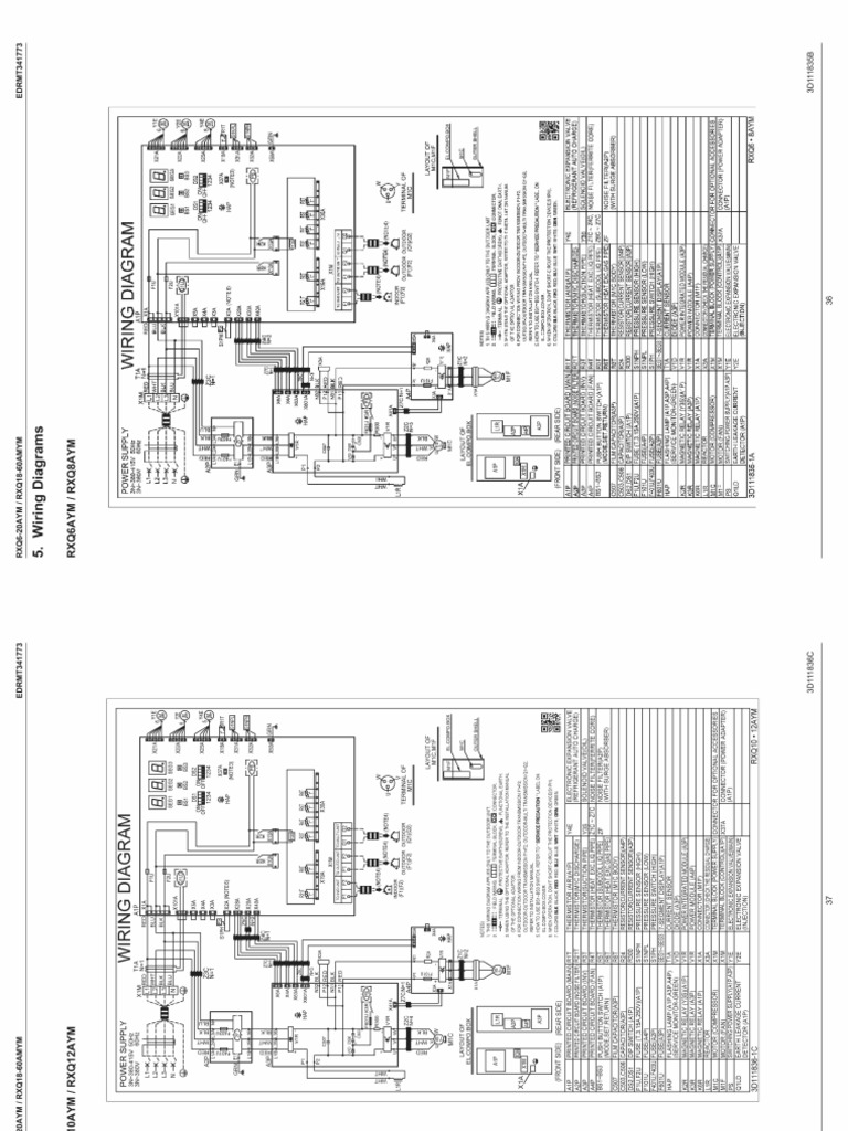 Wiring Diagram Outdoor Unit VRV A Series | PDF