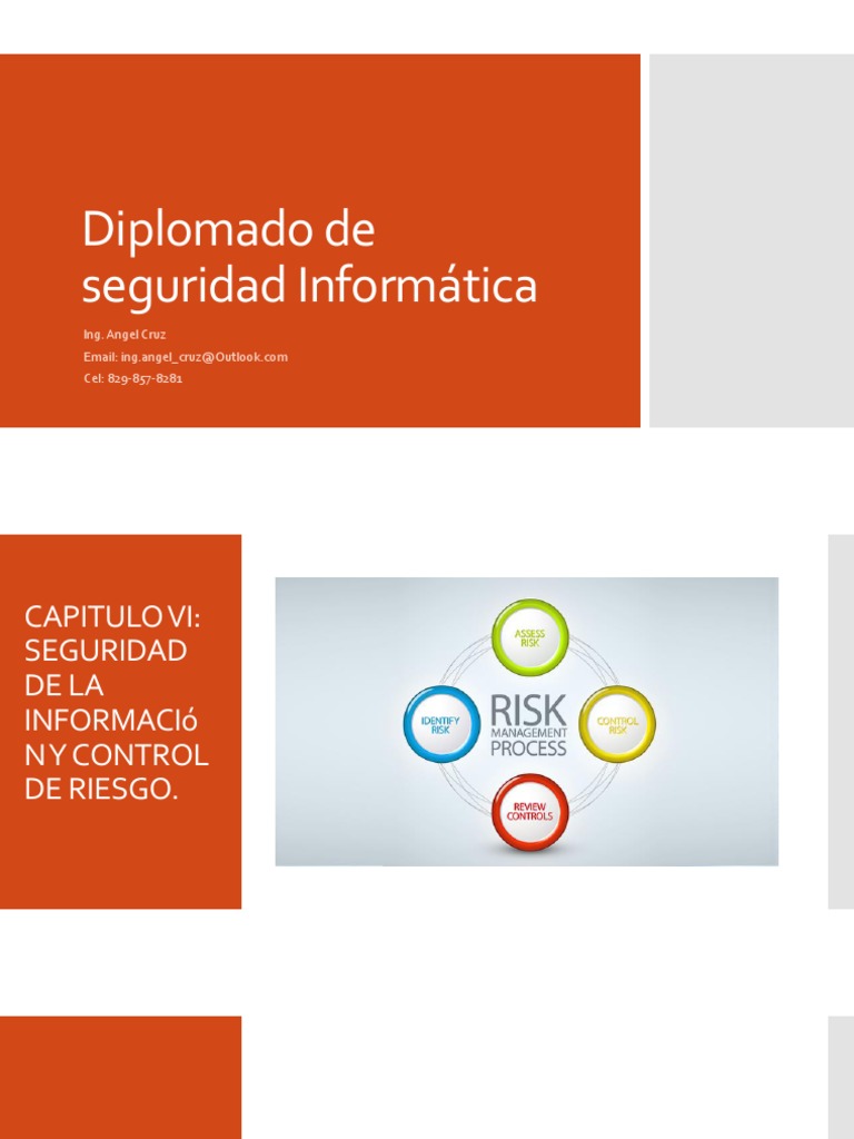 Diplomado Seguridad Capitulo VI - Actualizado | PDF | Riesgo | Informática