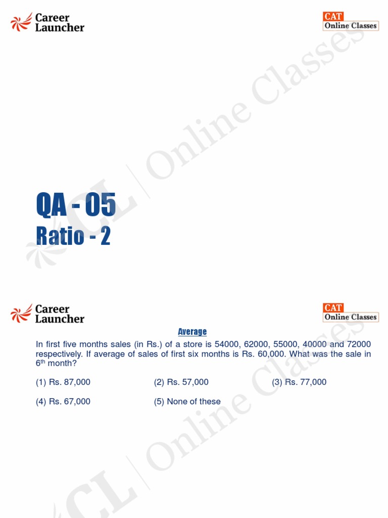 QA-05 Ratio-2 - Q | Download Free PDF | Elementary Mathematics | Arithmetic