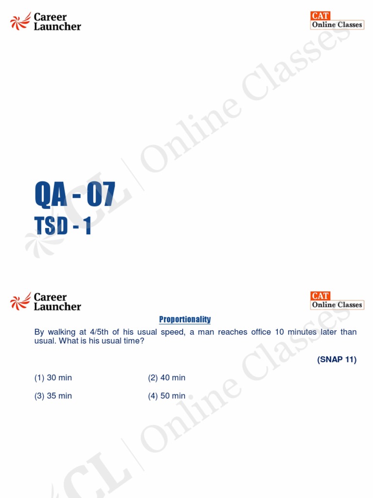 Qa-07 TSD-1 - Q | PDF | Speed | Transport