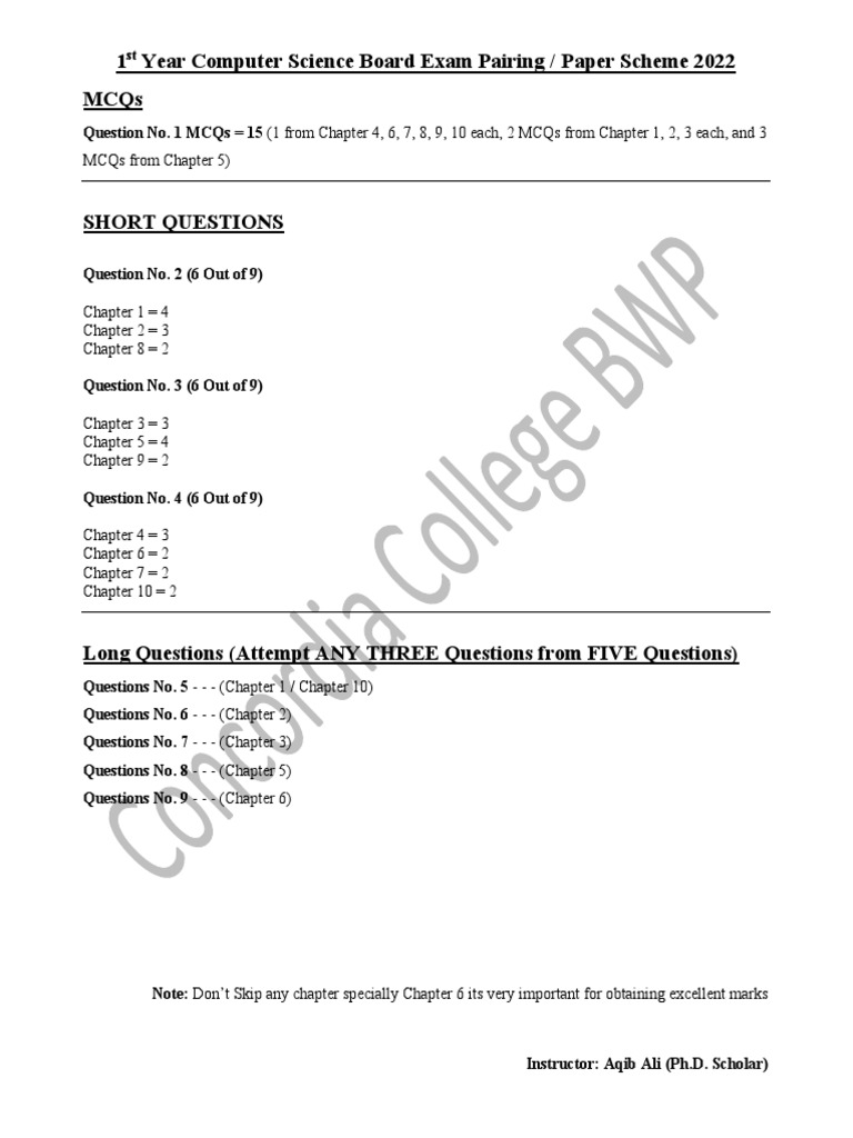 1st Year Computer Science 2022 | PDF | Random Access Memory | Computer Network