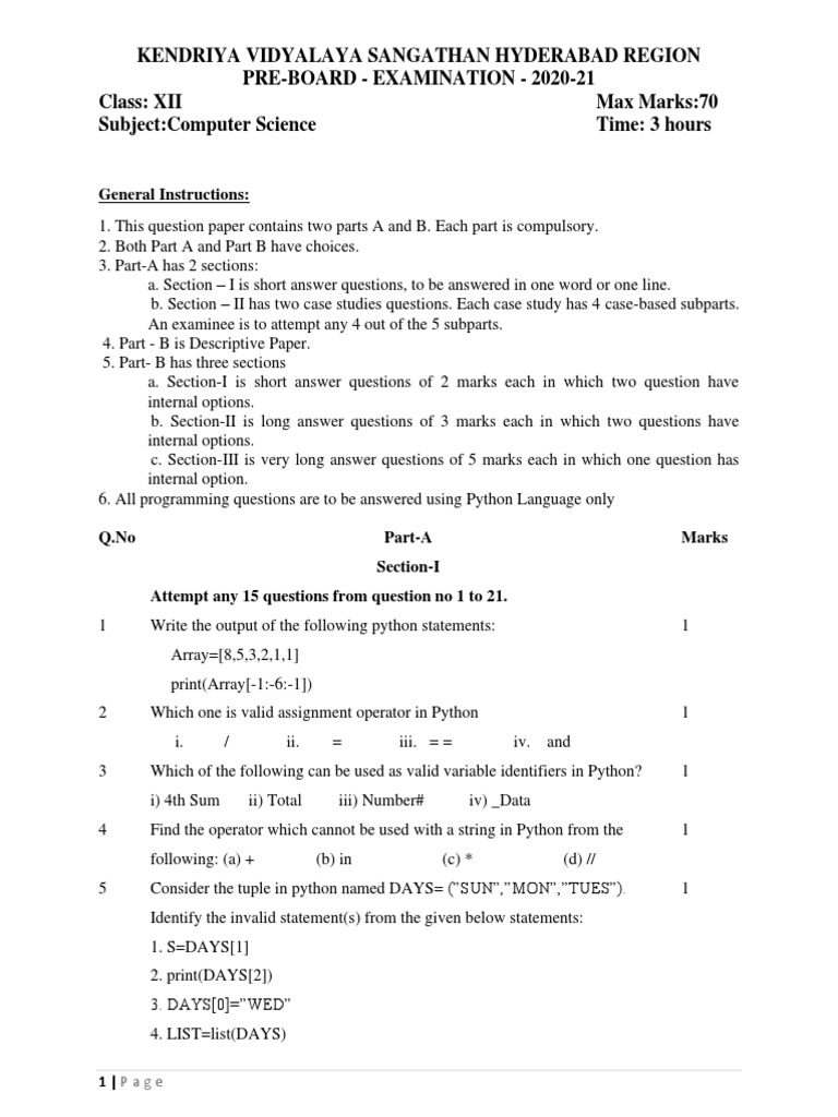 pb_qp_12_cs_2021-set-1 | PDF | Table (Database) | Sql