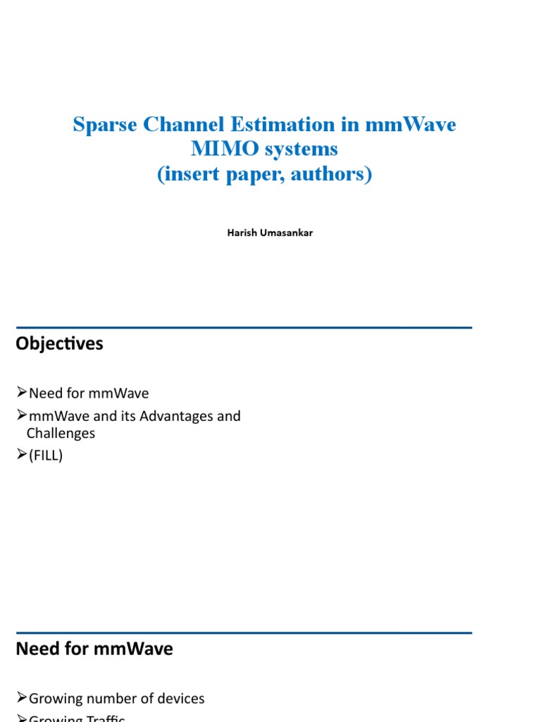 Sparse Channel Estimation | PDF