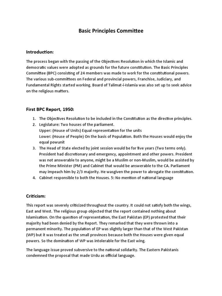 Basic Principles Committee | PDF | Justice | Crime & Violence