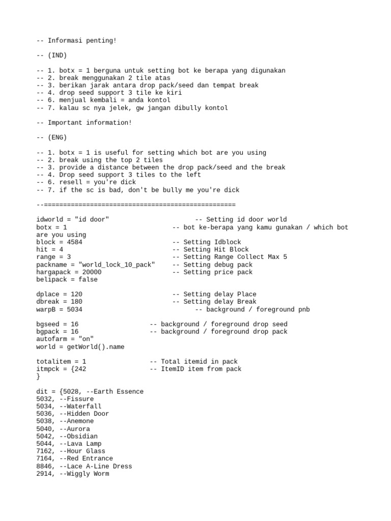 PNB Without GAUT .Lua | PDF