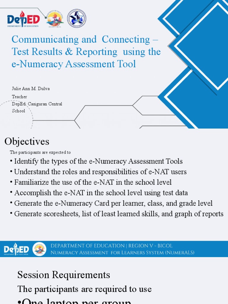 Session 4 - Communicating and Connecting Test Results and Reporting ...
