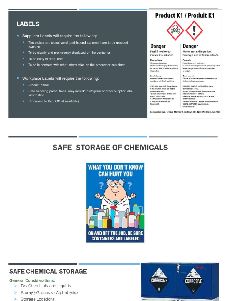 Safe chemical storage guide for labels, flammables, corrosives and ...