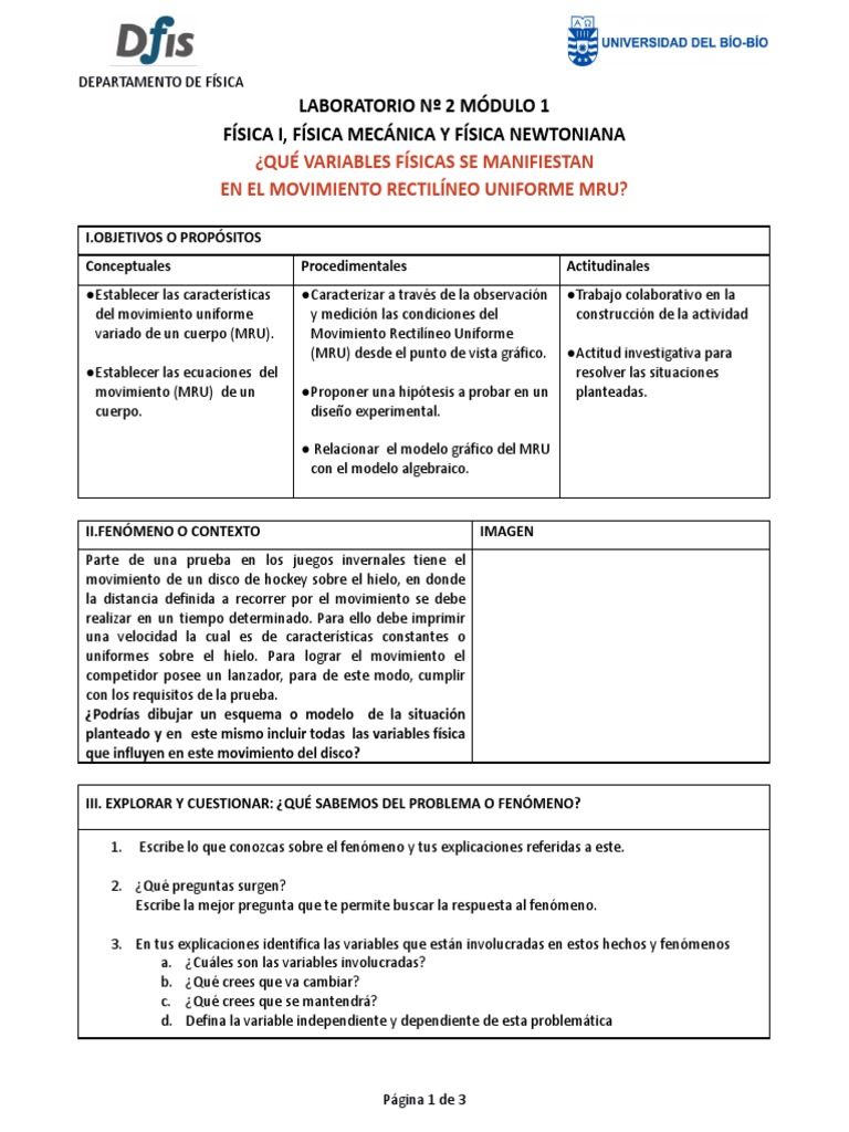 Lab 2 Mod 1 MRU | PDF | Hora | Teoría