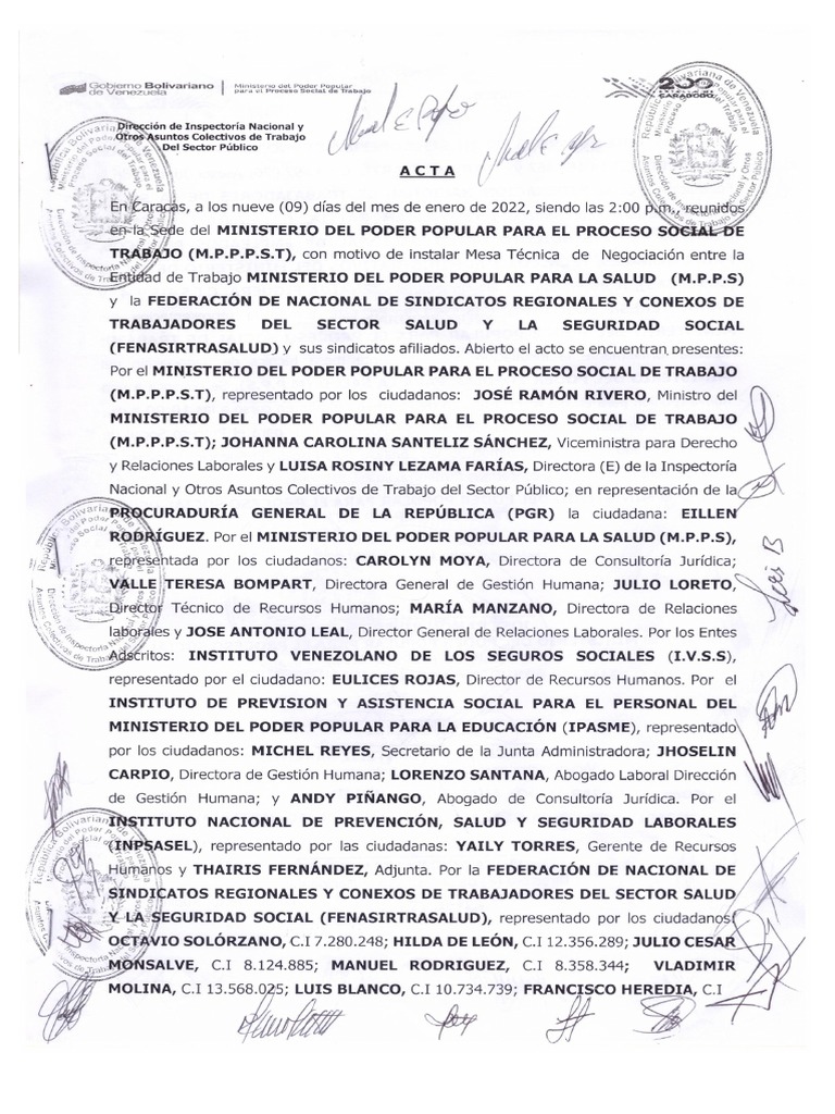 Acta de Instalacion MPPPST 09-02-2022 | PDF