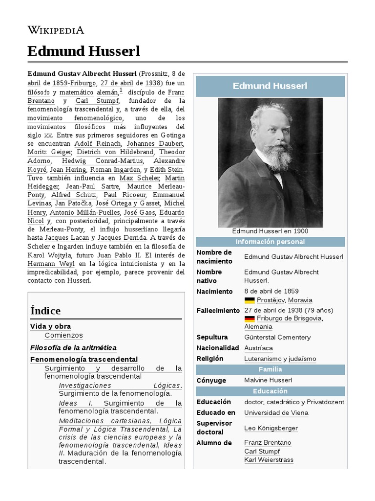 Edmund Husserl | PDF | Edmund Husserl | Empirismo