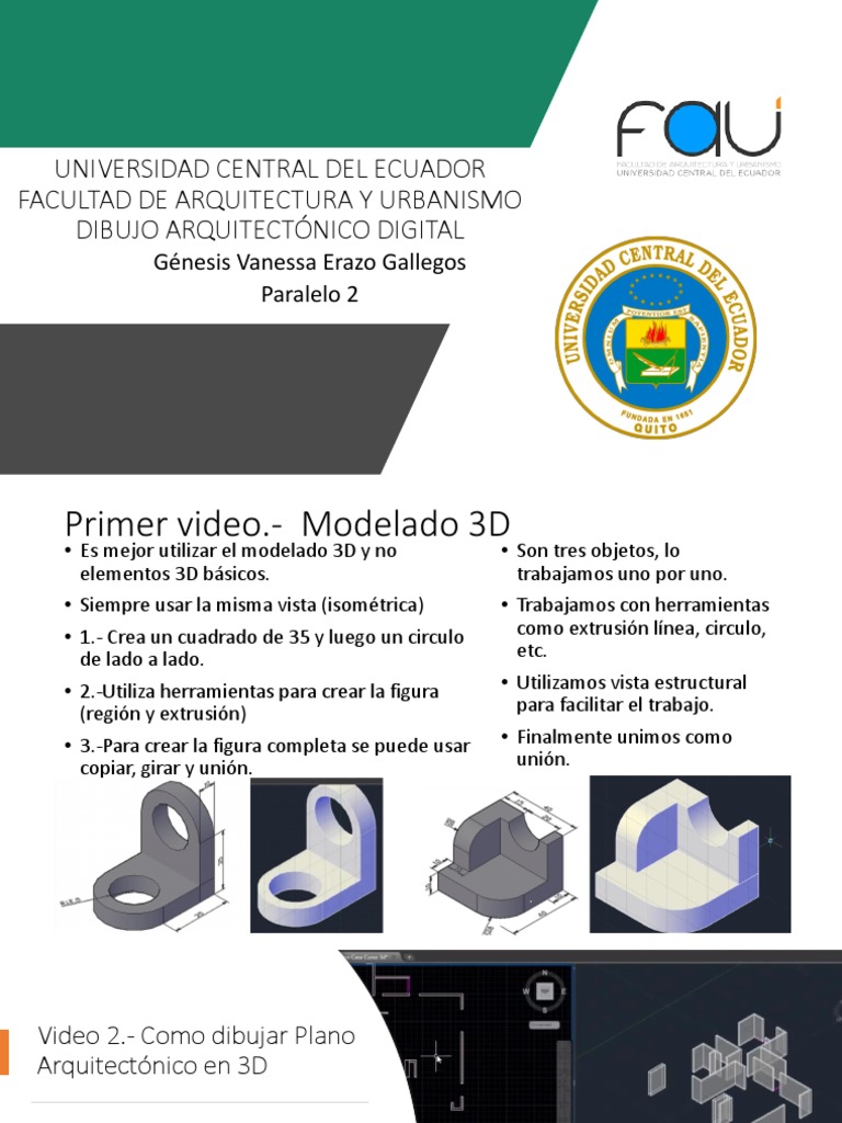 Tarea U2 - Génesis Erazo | PDF | Cad automático