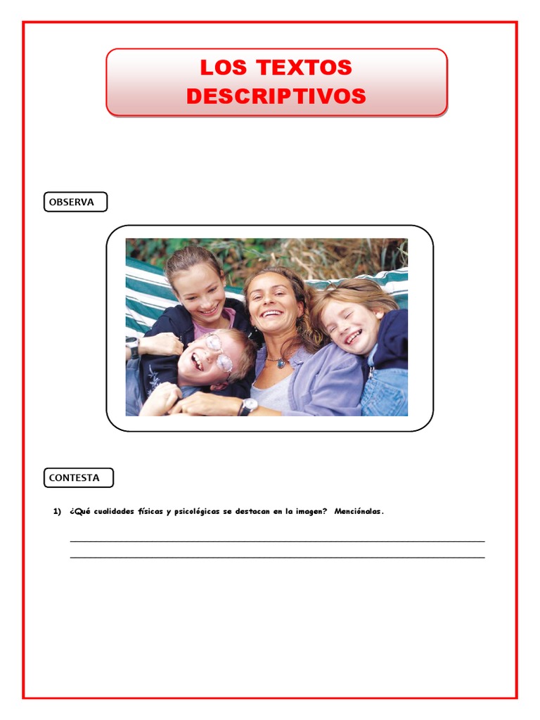 Practica - Textos Descriptivos | PDF
