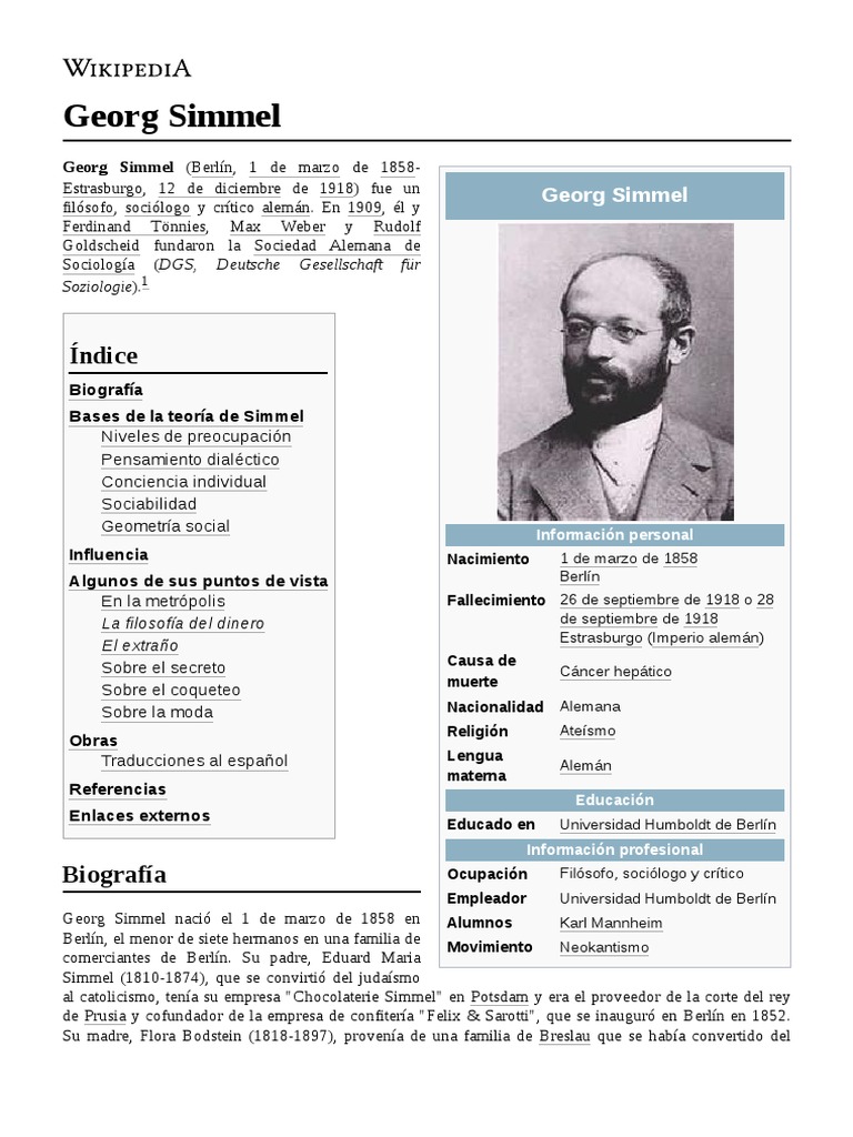 Georg Simmel | PDF