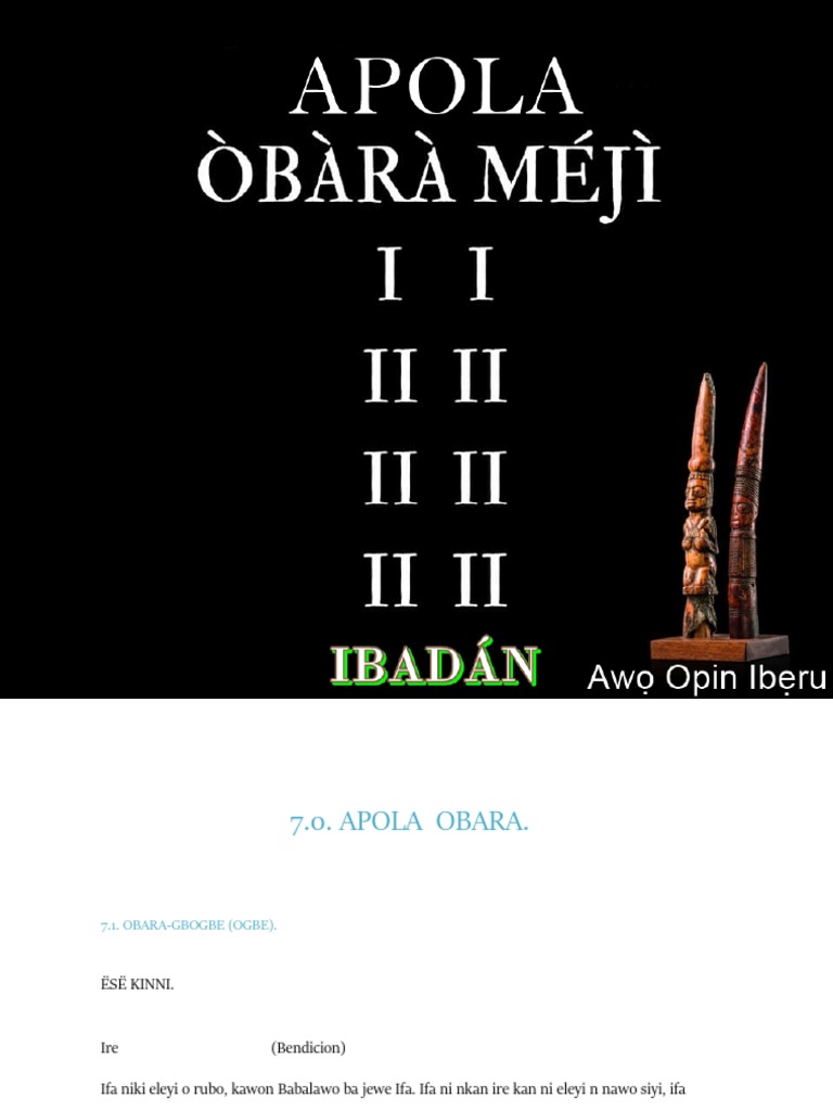 Sacrificios y bendiciones en Obara | PDF | Predicción | Prácticas de la ...
