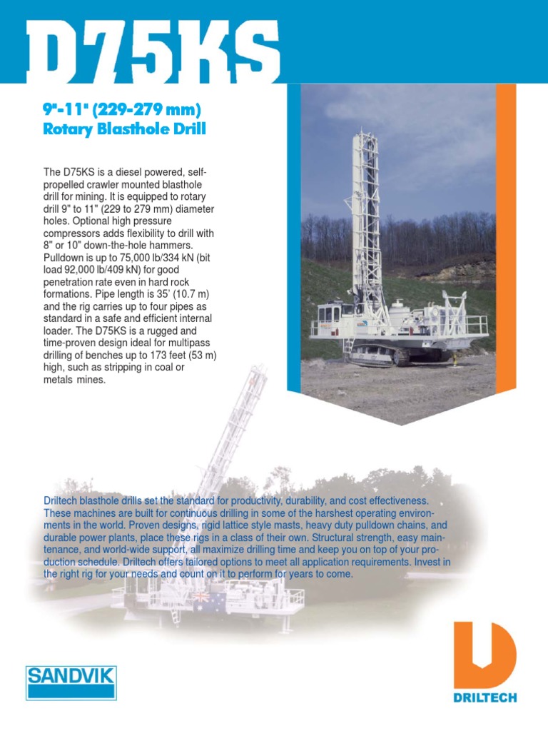 52 D75KS Brochure 2005 | PDF | Drill | Drilling