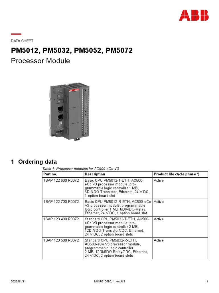 FamiliaPM50XX ABB | PDF | Electromagnetic Compatibility | Power Supply