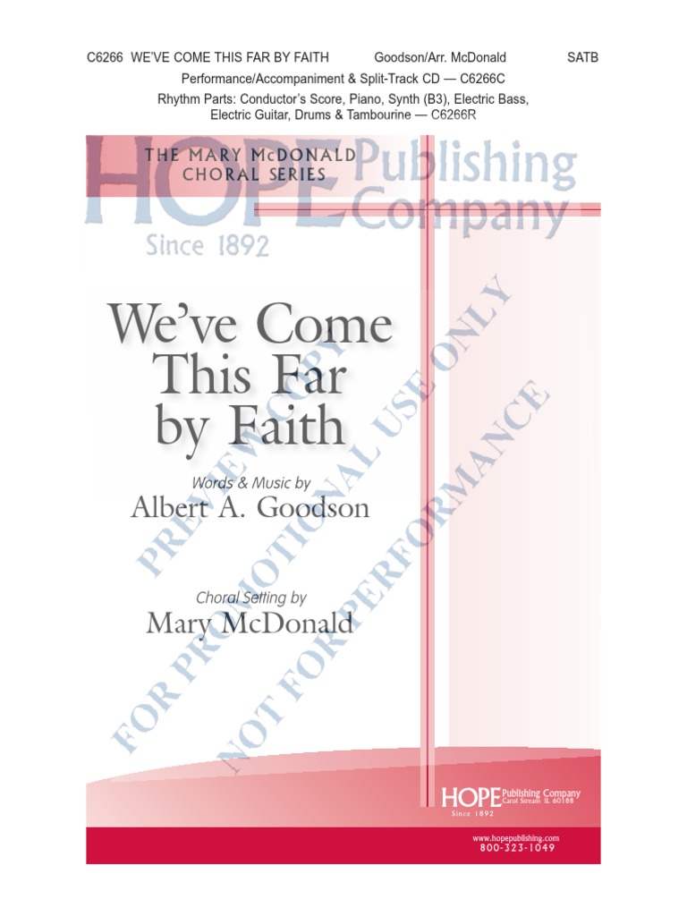 We've Come This Far by Faith | PDF