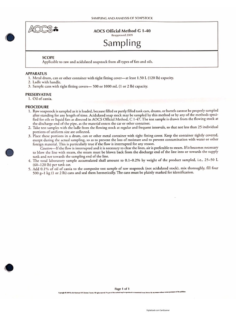 AOCS - Seção G | PDF