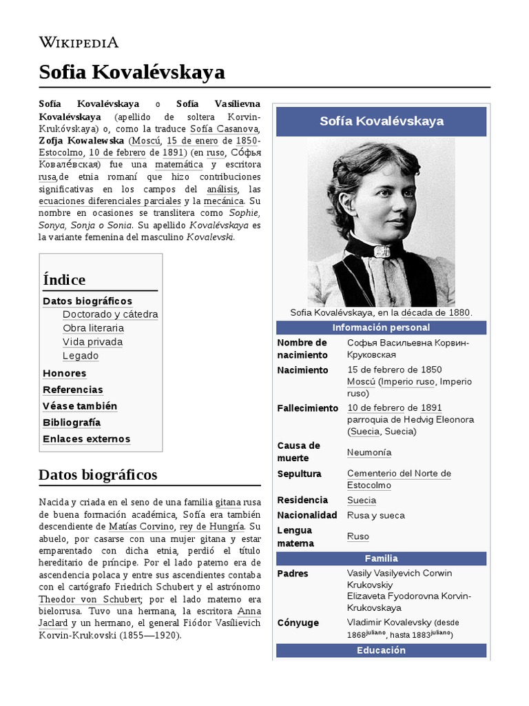 Sofia_Kovalévskaya | PDF