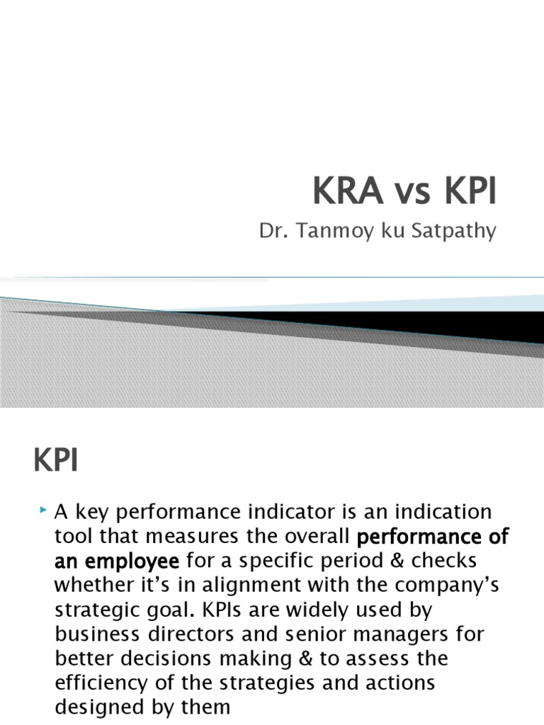 KRA Vs KPI | PDF | Performance Indicator | Goal