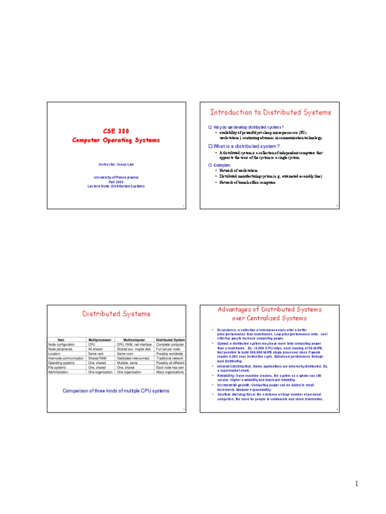 Distributed Systems | PDF | Kernel (Operating System) | Computer Network
