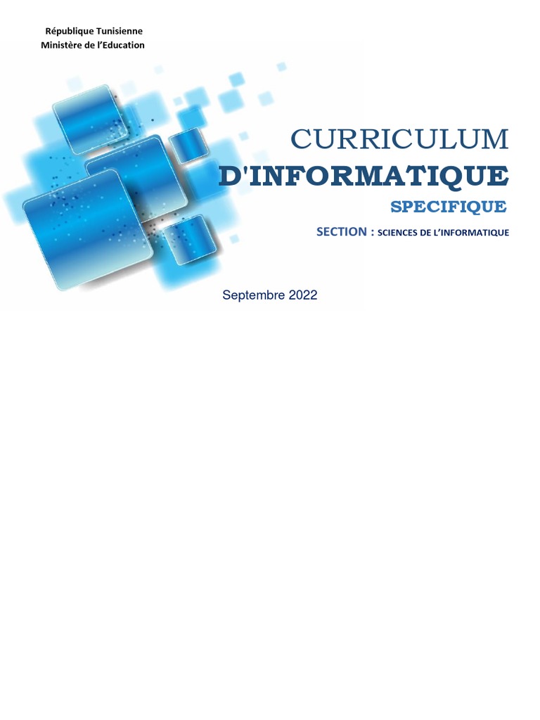 Curriculum Informatique 4ème STI 2022-2023 | PDF | Internet | Internet ...