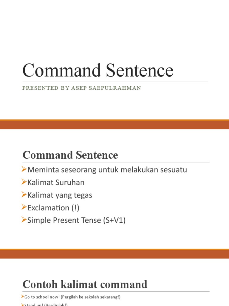 Command Sentece | PDF