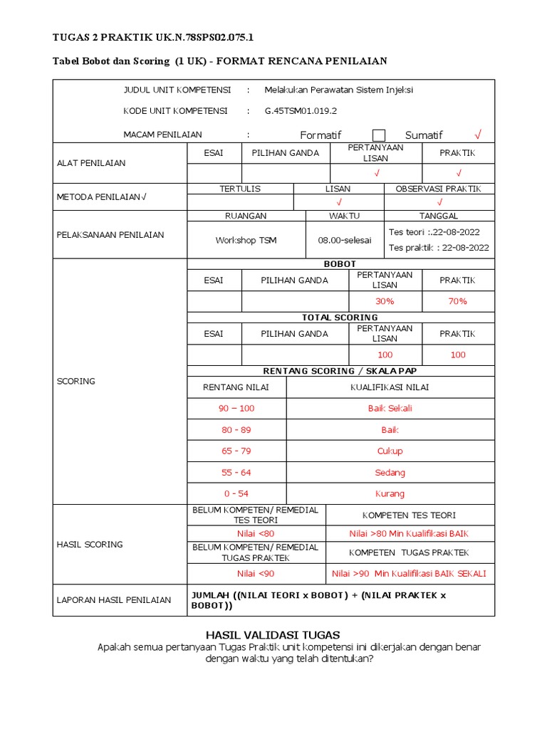Menyusun Tabel Bobot Dan Scoring | PDF