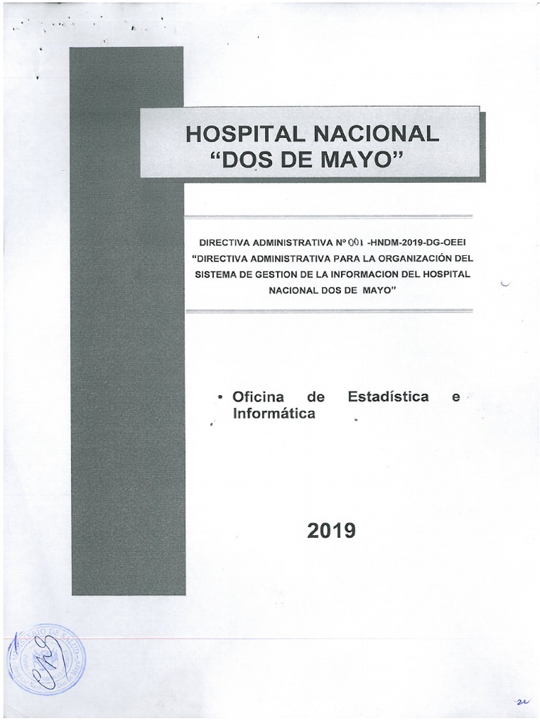 RD 0111 2019 D HNDM Da 001 2019 Organizacion Sistema de Gestion de La ...