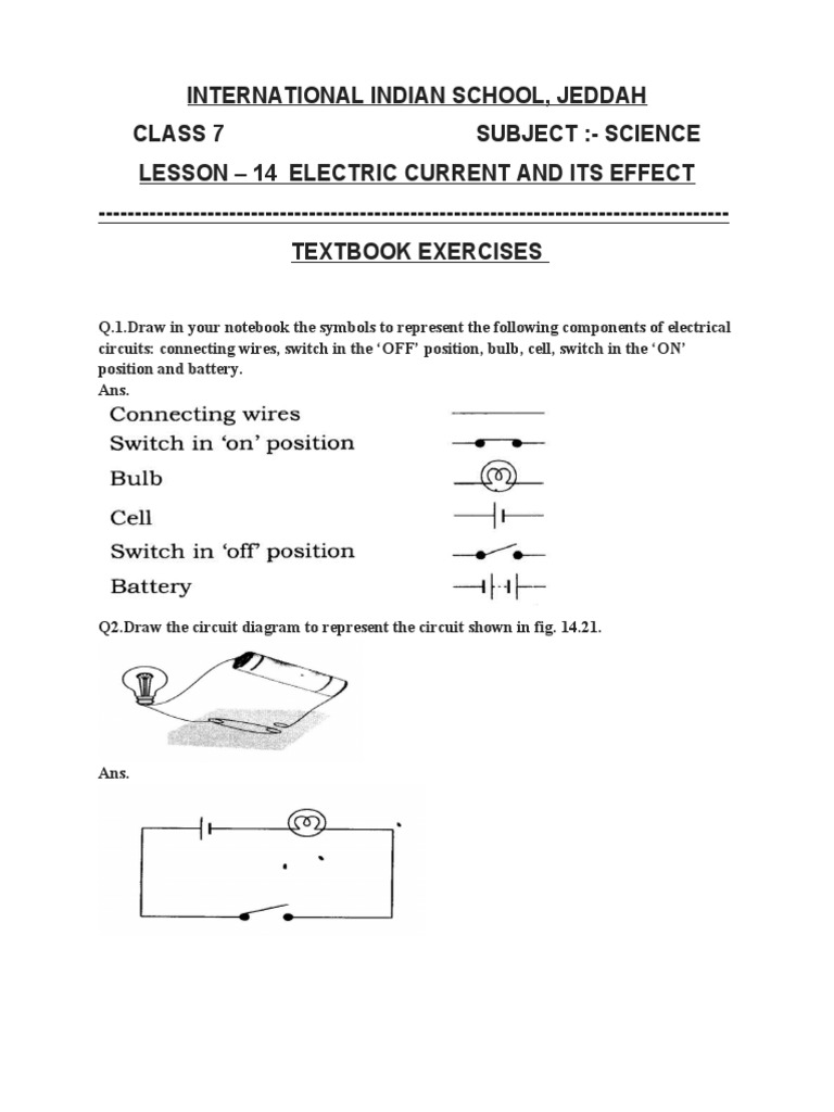 Grade 7 CHP 14 Notes | PDF | Fuse (Electrical) | Electric Current