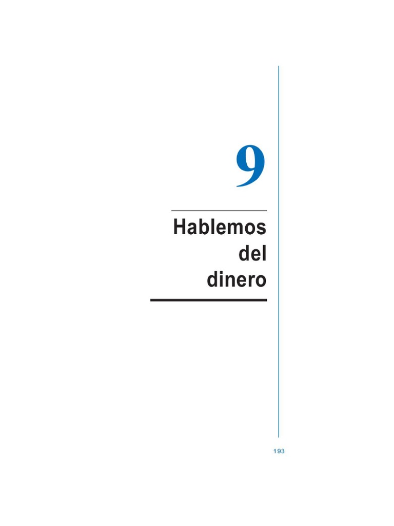 9 Hablemos Del Dinero | PDF