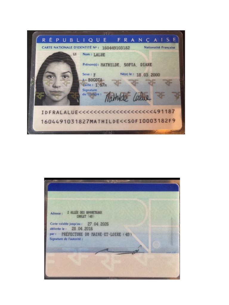 Carte d’Identité | PDF