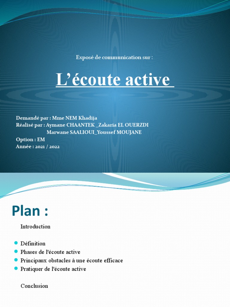 L'Écoute Active Expo | PDF