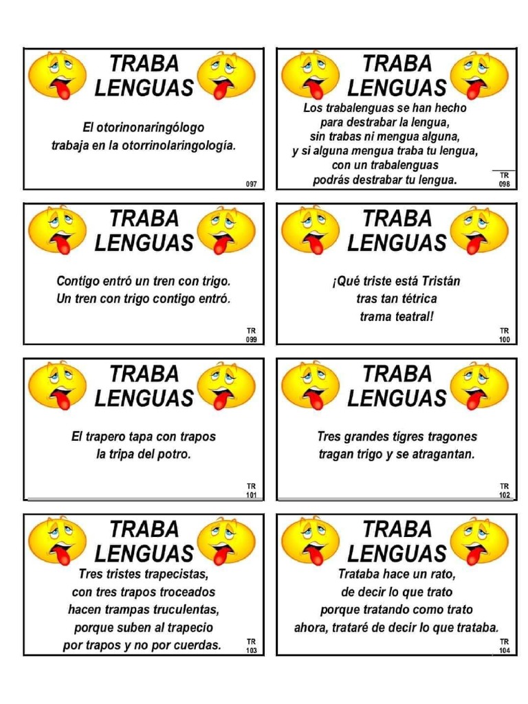 Trabalenguas | PDF