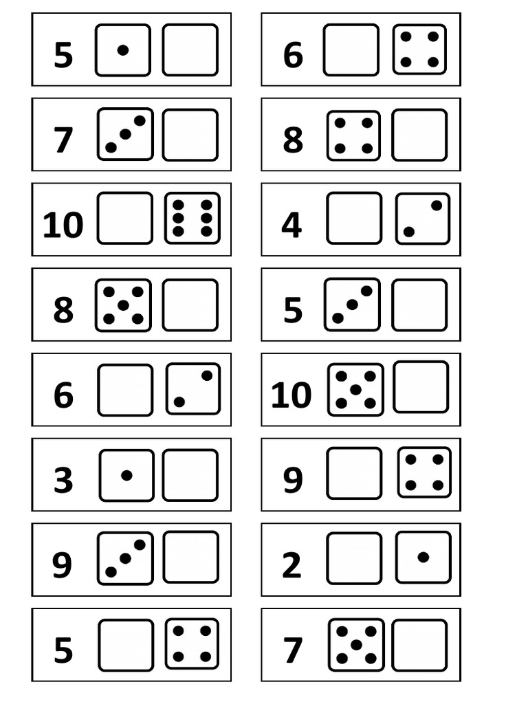 Formazione Numeri Dadi Da Completare | PDF