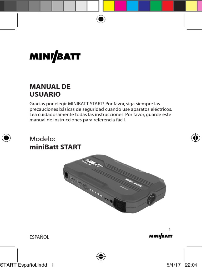 Manual De Usuario Del Minibatt Start Instrucciones Completas Para El