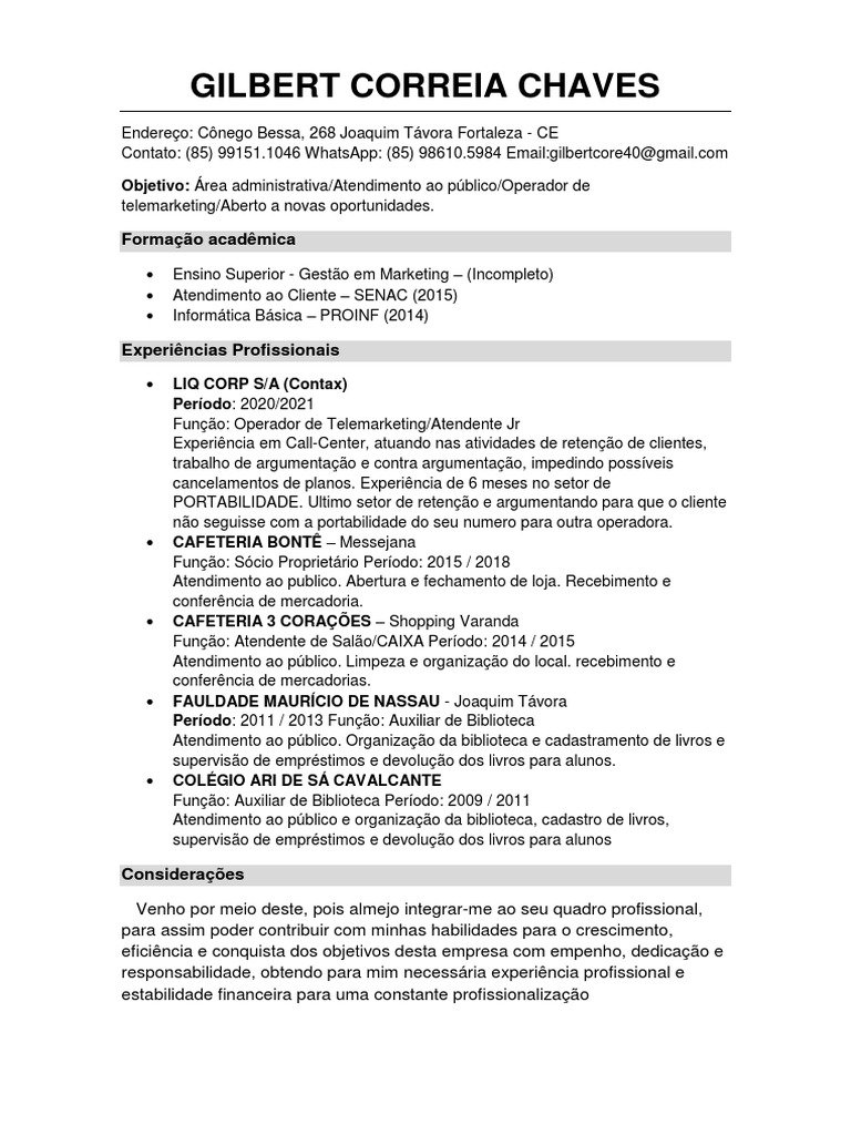 Gilbert Correia Maio 2022 | PDF