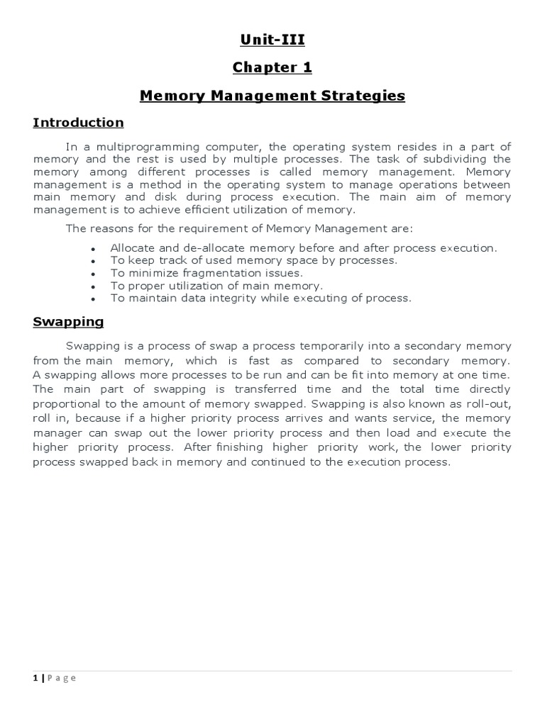 Unit-3 (OS) | Download Free PDF | Process (Computing) | Computer Data Storage