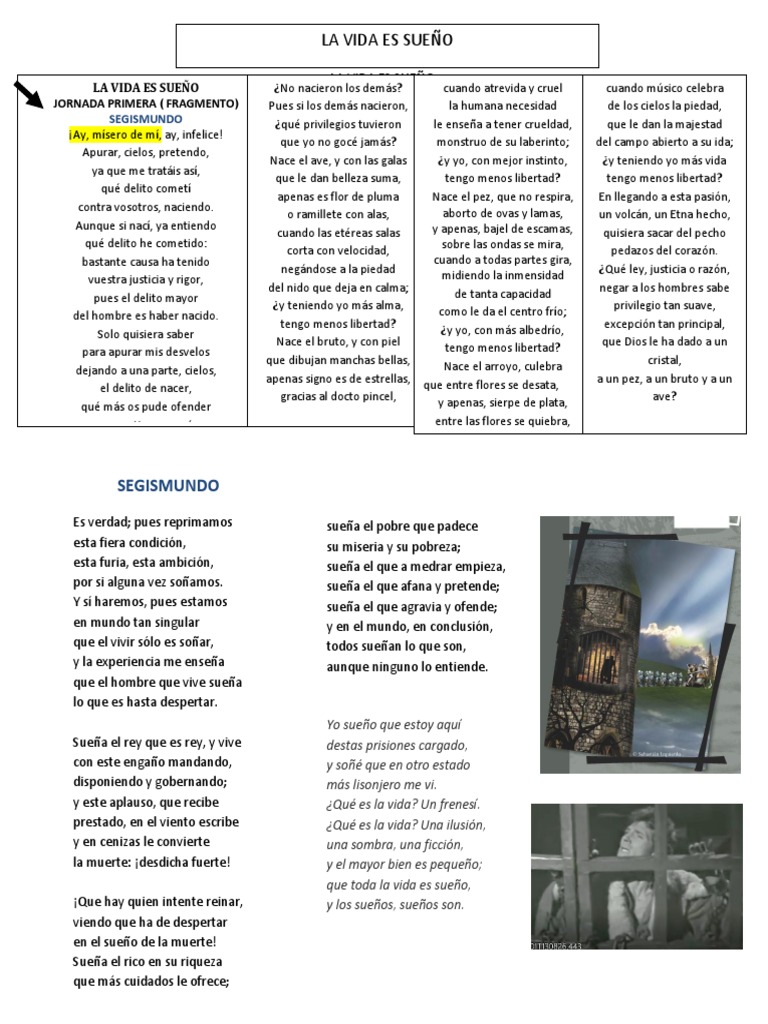 La Vida Es Sueño Analisis | PDF