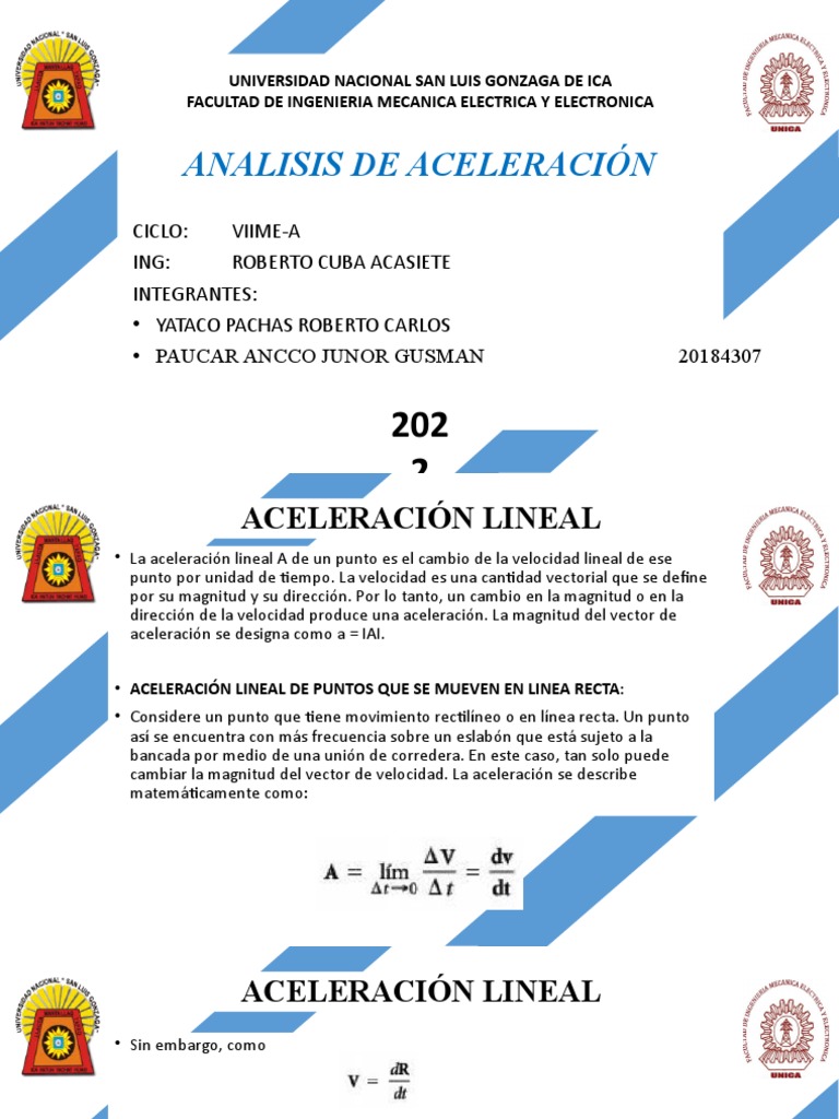 Analisis de Aceleración | PDF | Aceleración | Velocidad