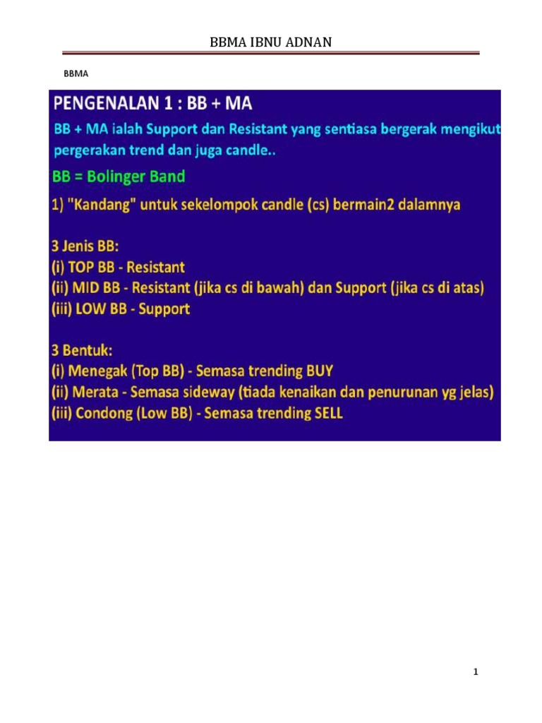 BBMA Trading Techniques | PDF